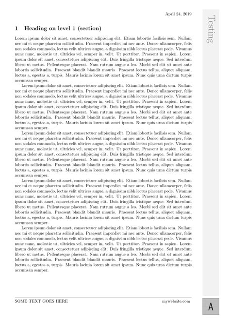 Issue With Positioning The Footer Text And Footer Rule Tex Latex