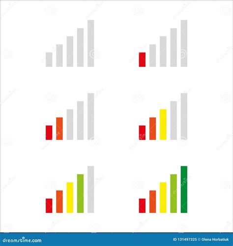 Signal Strength Indicator Template Wi Fi Wireless Connection Antenna Signal Strength Stock
