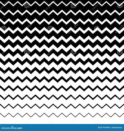Zigzag Wavy Irregular Lines Pattern Horizontally Repeatable Stock Vector Illustration Of