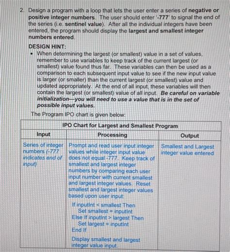 Solved 2 Design A Program With A Loop That Lets The User