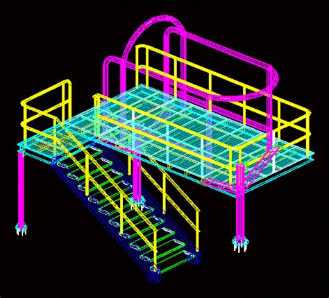 Insdustrial Platform Access Dwg Block For Autocad • Designs Cad