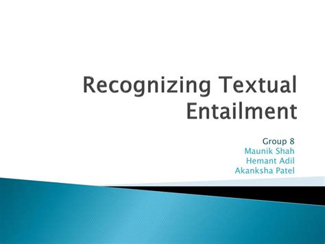 ppt recognizing textual entailment powerpoint presentation free