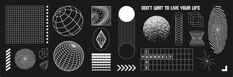 추상적 인 기하학적 모양 또는 트렌디 한 기하학적 모양의 집합은 잔인함에 영감을 불어 넣었습니다 3d 와이어프레임 모델이 있는