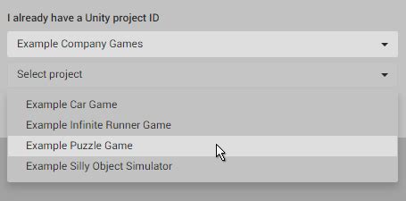 设置项目启用 Unity 服务 Unity 手册
