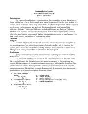 Lab B Linear Kinematics 1 Pdf Breanna Battles Santos Biomechanics Laboratory B Linear