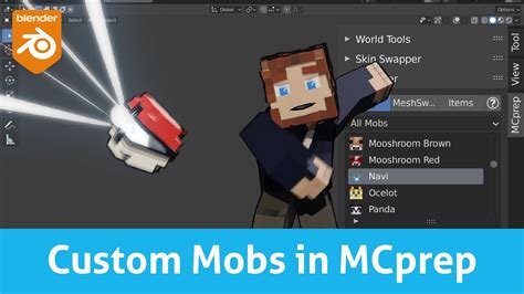 How To Install Custom Mobs For Mcprep Blender 2 9 Minecraft Animation Tutorial Youtube