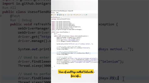 Uses Of Sendkeys Method In Selenium With Java Youtube