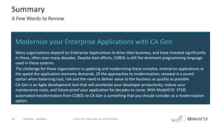 Modernizing COBOL Applications With CA GEN PDF