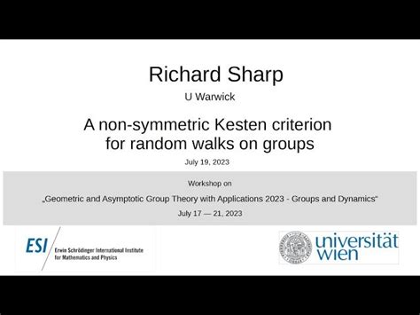 Free Video A Non Symmetric Kesten Criterion For Random Walks On Groups