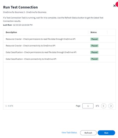 Test Connection Detailed View SailPoint Data Access Security