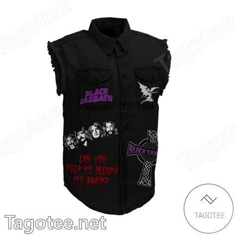 Black Sabbath Paranoid Sleeveless Denim Jacket Tagotee