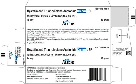 Nystatin And Triamcinolone Fda Prescribing Information Side Effects