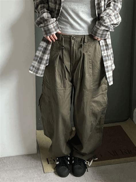 다크데이지 카고 포켓 벌룬 와이드 팬츠 조거 바지