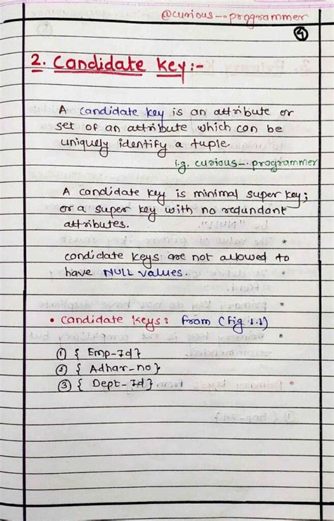 Keys In Dbms Handwritten Notes Pdf Connect 4 Programming