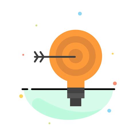 target darts goal solution bulb idea abstract flat color icon template