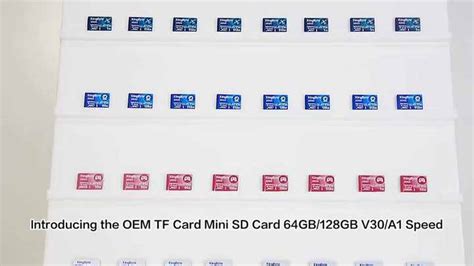 32gb 64gb Tf A1 Speed Mini Sd Memory Cards Drones Mp3 Mobile Phones Dvrs Oem Tf Card High Speed