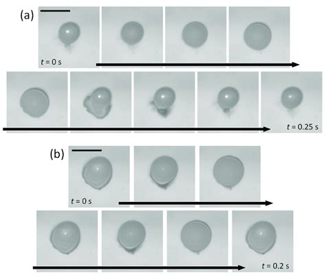 Sequential Snapshots Of The Droplet Deformation Process By Modulating