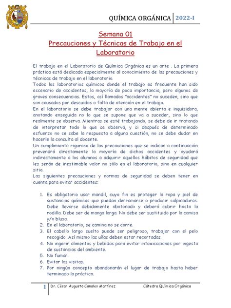 lab sem1 precauciones en el laboratorio download free pdf