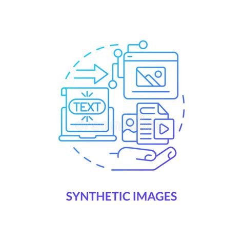 Synthetic Images Blue Gradient Concept Icon Stock Vector Illustration Of Creation Concept