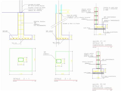 Concrete Foundations In Autocad Cad Download 71 6 Kb Bibliocad