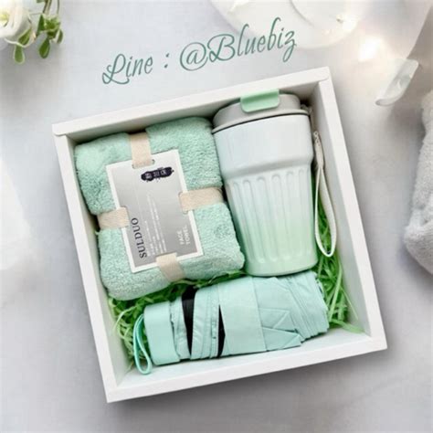 T Set พาสเทล แก้ว ร่ม ผ้าเช็ดผม ของขวัญวันสำคัญ Shopee Thailand