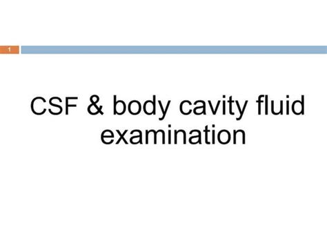 Collection Transport And Processing Of Clinical Specimens Csf Ppt