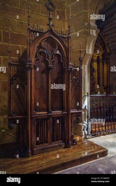 Confession Booth In The Cathedral Of Santa Maria De La Mayor In The