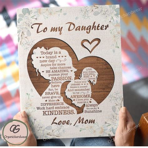 Mom To My Daughter Today Is A Brand New Day Canvas T For Daughter