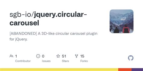 github sgb io jquery circular carousel [abandoned] a 3d like
