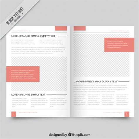 Простой шаблон журнала Бесплатно векторы Не имеющий вектора Дизайн буклета Брошюра