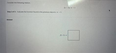 Solved Consider The Following Relation 2x 5y 1 Step 2