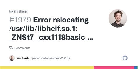 error relocating usr lib libheif so 1 znst7 cxx1118basic