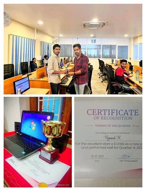 Vignesh K On Linkedin Feeling Proud To Receive My Award Ecesis I