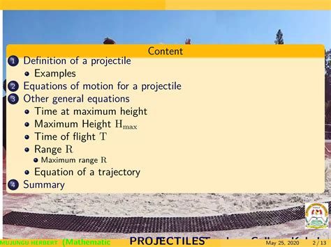 Projectiles Ppt Projectiles Ppt