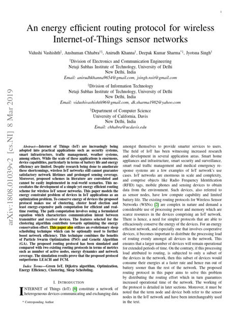 s36 an energy efficient routing protocol for wireless internet of