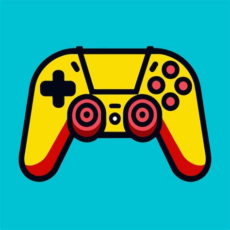 Premium Vector Joystick Gamepad Line Icon Flat Color Vector Illustration