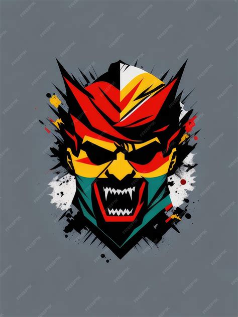 Premium Ai Image Illustration Of A Vibrant And Abstract Portrait Of A Man With A Colorful