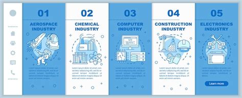 Premium Vector Research Manufacture Industries Onboarding Mobile Web