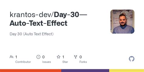 Github Krantos Devday 30 Auto Text Effect Day 30 Auto Text Effect