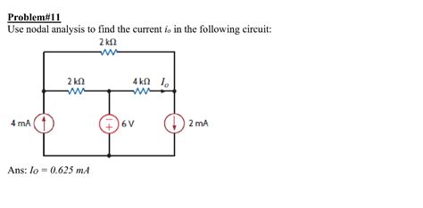 solved problem 11 use nodal analysis to find the current io