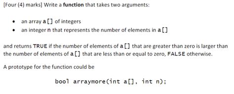 Solved Four Marks Write A Function That Takes Two Chegg