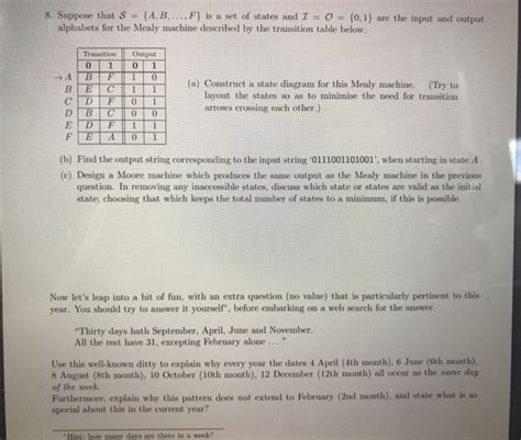 solved 8 suppose that s {a b f} is a set of states