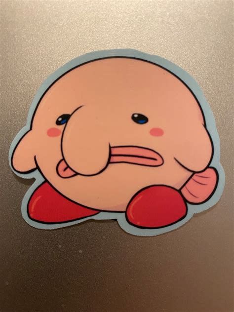 Blobfish Kirby Vinyl Sticker Laptop Decal Etsy