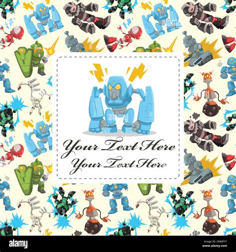 Cartoon Robot Card Stock Vector Image And Art Alamy