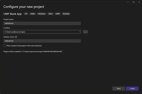 xaml ve 9 ile hello world uwp uygulaması oluşturmayı öğrenin uwp