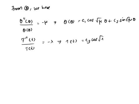 Solved Consider The 2 Dimensional Wave Equation In Polar Coordinates Ut C 2v 2u Modeling The