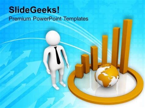 D Graph With Globe PowerPoint Templates Ppt Backgrounds For Slides