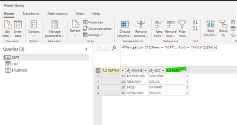 actualisation powerbi dataflows nouvelle colonne ajoutée non détectée