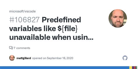 Predefined Variables Like File Unavailable When Using Envfile In Launchjson · Issue 106827