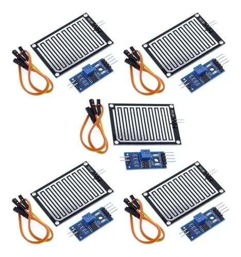 paquete modulo sensor de lluvia compatible arduino ide pic mercadolibre